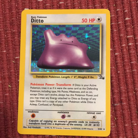 Pokemon | Games | Pokmon Holographic Ditto 995nintendo Card | Poshmark